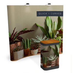 Curved Pop Up Display Stand - Nimlok Portables